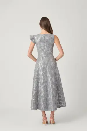 Shoshanna Sequin Embellished Wool Chapman Dress