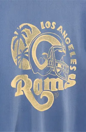 Junk Food Los Angeles Rams Surf Cotton Graphic T-shirt
