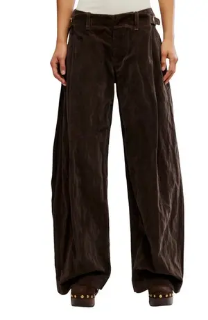 Free People Holding Onto This Velvet Pants - Brown