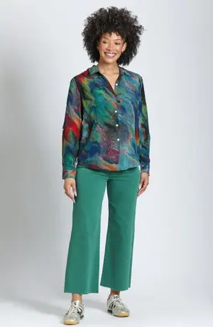 APNY Roll Tab Sleeve Button-up Shirt