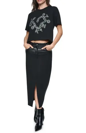 Dkny Charm Bracelet Graphic T-shirt - Black
