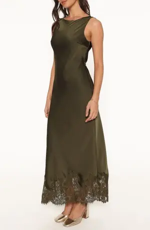 PETAL & PUP Honey Lace Hem Maxi Dress