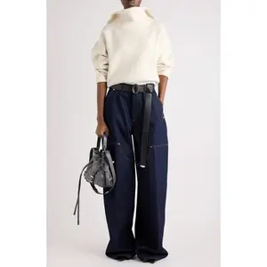 Givenchy Slashed Wool & Cashmere Blend Turtleneck Sweater - Ivory