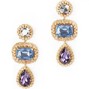 Deepa Gurnani Sashi Drop Earrings - Blue