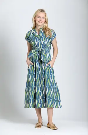 APNY Tie Front Midi Dress