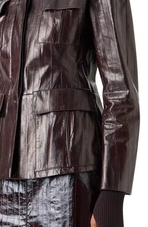 Akris Kimia Lacquered Leather Jacket