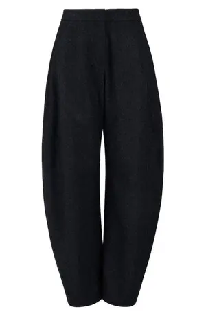 Alaïa Round Felted Wool Pants - Anthracite