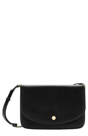 Mango Dalma Faux Leather Crossbody Bag - Black