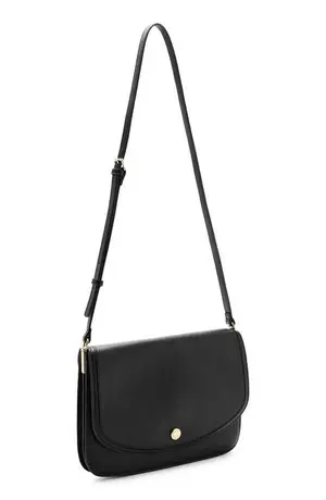 Mango Dalma Faux Leather Crossbody Bag - Black
