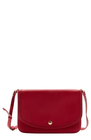 Mango Dalma Faux Leather Crossbody Bag - Red