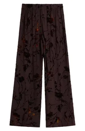 Desigual Burnout Floral Wide Leg Pants