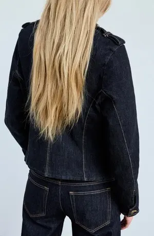 Mango Candela Frog Fastening Denim Jacket