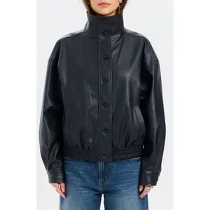 DAZE Phantom Faux Leather Jacket - Black