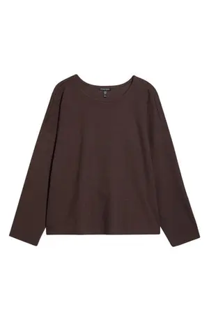 Eileen Fisher Organic Cotton & Tencel Lyocell Box Top