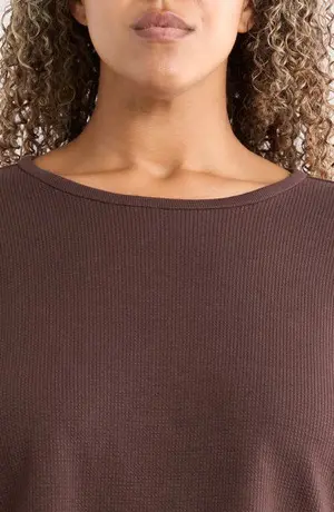 Eileen Fisher Organic Cotton & Tencel Lyocell Box Top