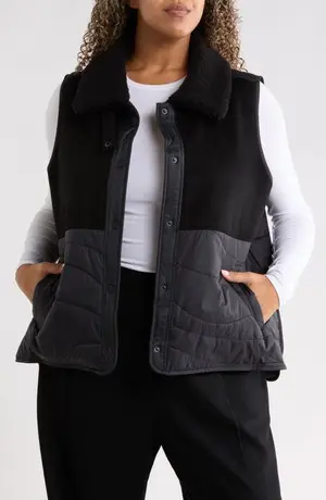 Eileen Fisher Quilted Recycled Nylon Vest