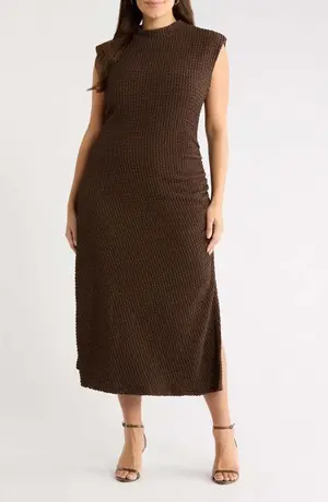 SUGARLIPS Mock Neck Bubble Knit Dress