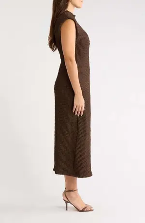 SUGARLIPS Mock Neck Bubble Knit Dress