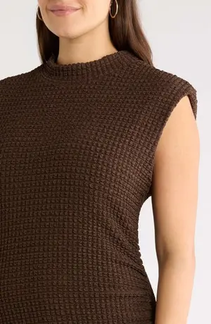 SUGARLIPS Mock Neck Bubble Knit Dress