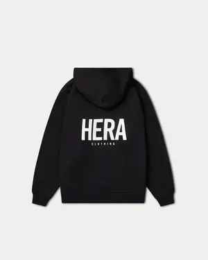HERA Staple Long Sleeve Oversized Hoodie - Black
