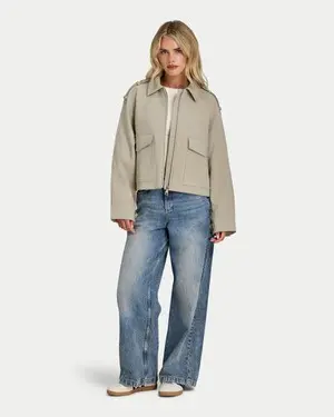 HERA Studio Boxy Fit Cropped Jacket
