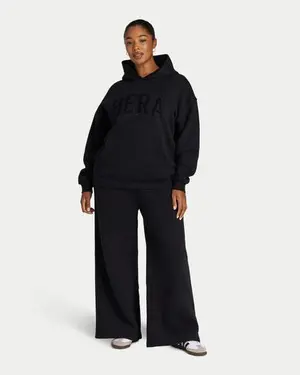 HERA Collegiate Long Sleeve Oversized Hoodie - Black