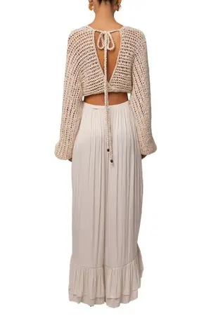 JLUXLABEL Deep Waters Crochet Top