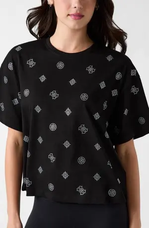 Guess Amalia Rhinestone Logo T-shirt