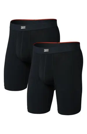 SAXX Vibe 2-pack Long Boxer Briefs - Black