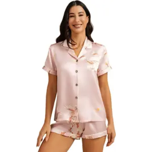 SILKSILKY Pure Silk Short Pajamas - Pink