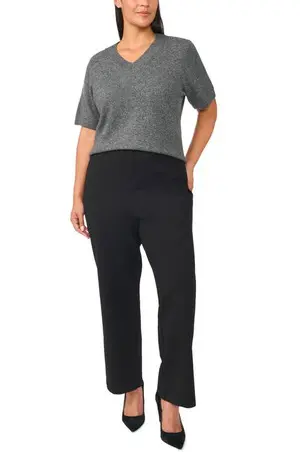 Halogen V-neck Short Sleeve Sweater