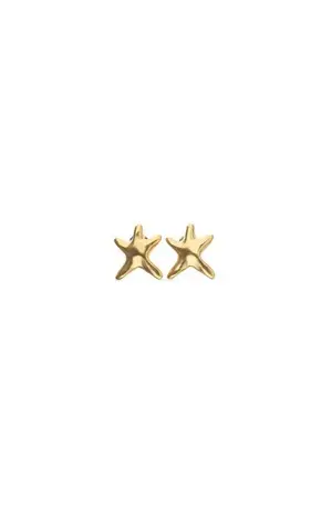 UNODE50 Small -tone Star Earrings - Gold
