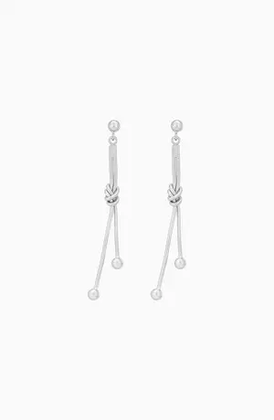BEARFRUIT JEWELRY Alicia Earrings Dainty Elegant Statement - Silver