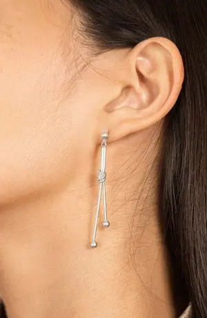 BEARFRUIT JEWELRY Alicia Earrings Dainty Elegant Statement - Silver