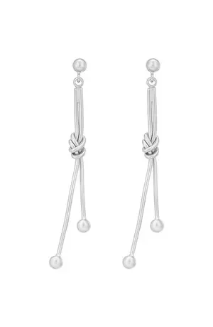 BEARFRUIT JEWELRY Alicia Earrings Dainty Elegant Statement - Silver