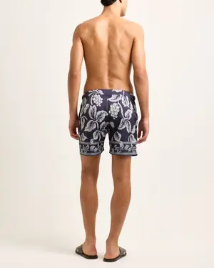 Orlebar Brown Bulldog Exclusive-print Mid-length Swim Shorts - Night Iris