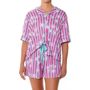 SUNSHINE SOCIETY Silky Short Sleeve Short