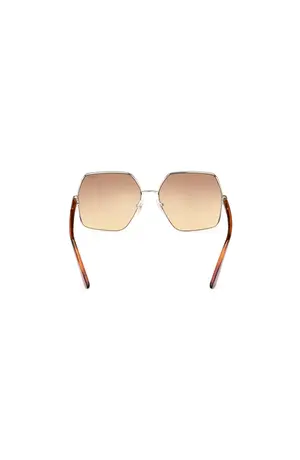 Guess Oversized Rimless Hexagonal Sunglasses