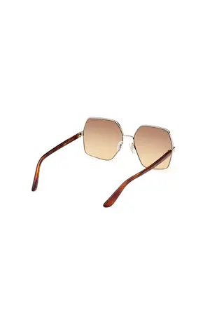 Guess Oversized Rimless Hexagonal Sunglasses