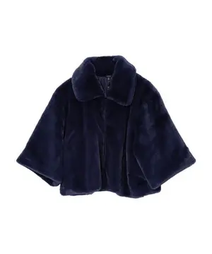 Echo Blair Sheared Mink Faux Fur Jacket - Denim Blue