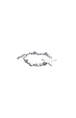 UNODE50 Tone Bracelet With Blue Faceted Crystals And Star