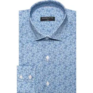 MASUTTO Pirlo Print Button-up Long Sleeve Shirt - Purple