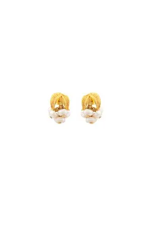 PERACAS Lea Pearl Grape Earrings - Ivory