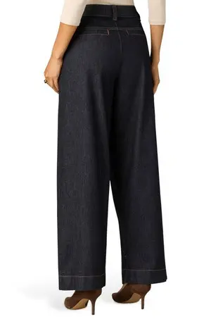 Wit & Wisdom Skyrise Flat Front Wide Leg Jeans