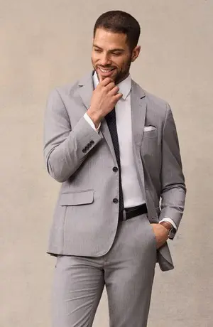 THE BLACK TUX Suit Jacket Light Grey