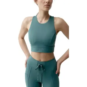 BORN LIVING YOGA Ariadna -support Seamless Sports Top - Cucumber