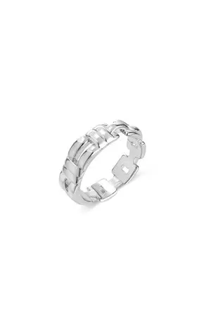RETRO CHIC Rome Chain Ring - Silver