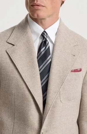Brunello Cucinelli Textured Striped Silk Tie