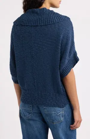 BDG URBAN OUTFITTERS Batwing Peacoat Cardigan - Navy