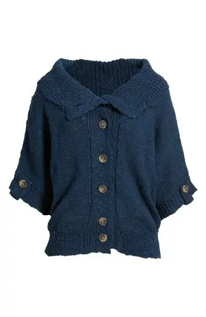 BDG URBAN OUTFITTERS Batwing Peacoat Cardigan - Navy
